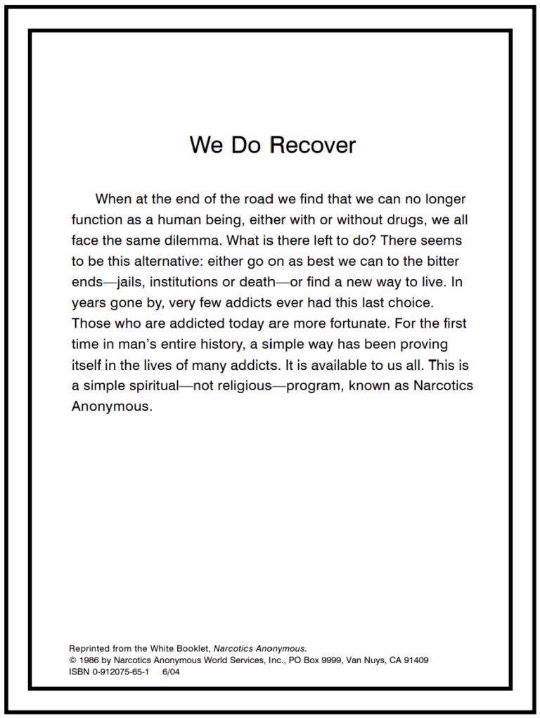 NA | Recovery Coast | We Do Recover